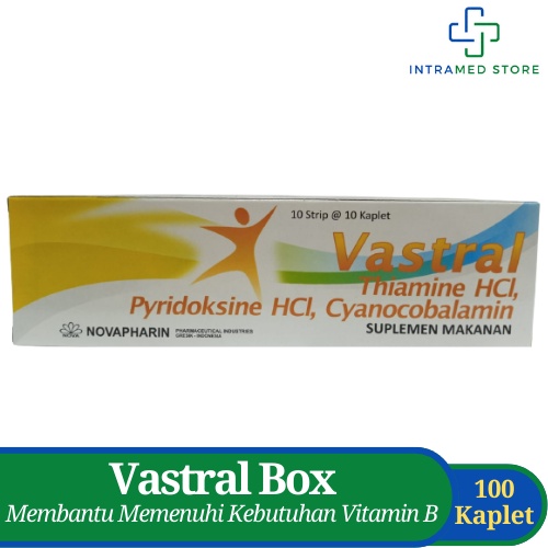 Jual Vastral Box isi 100 Kaplet - Suplemen Kebutuhan Vitamin B ...
