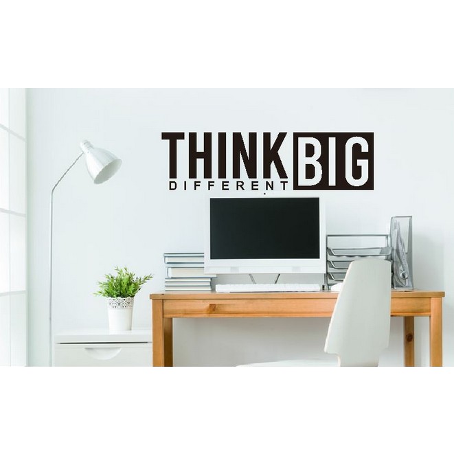 Jual Sticker Dinding Think Big Wallstiker Office Kantor Motivasi ...