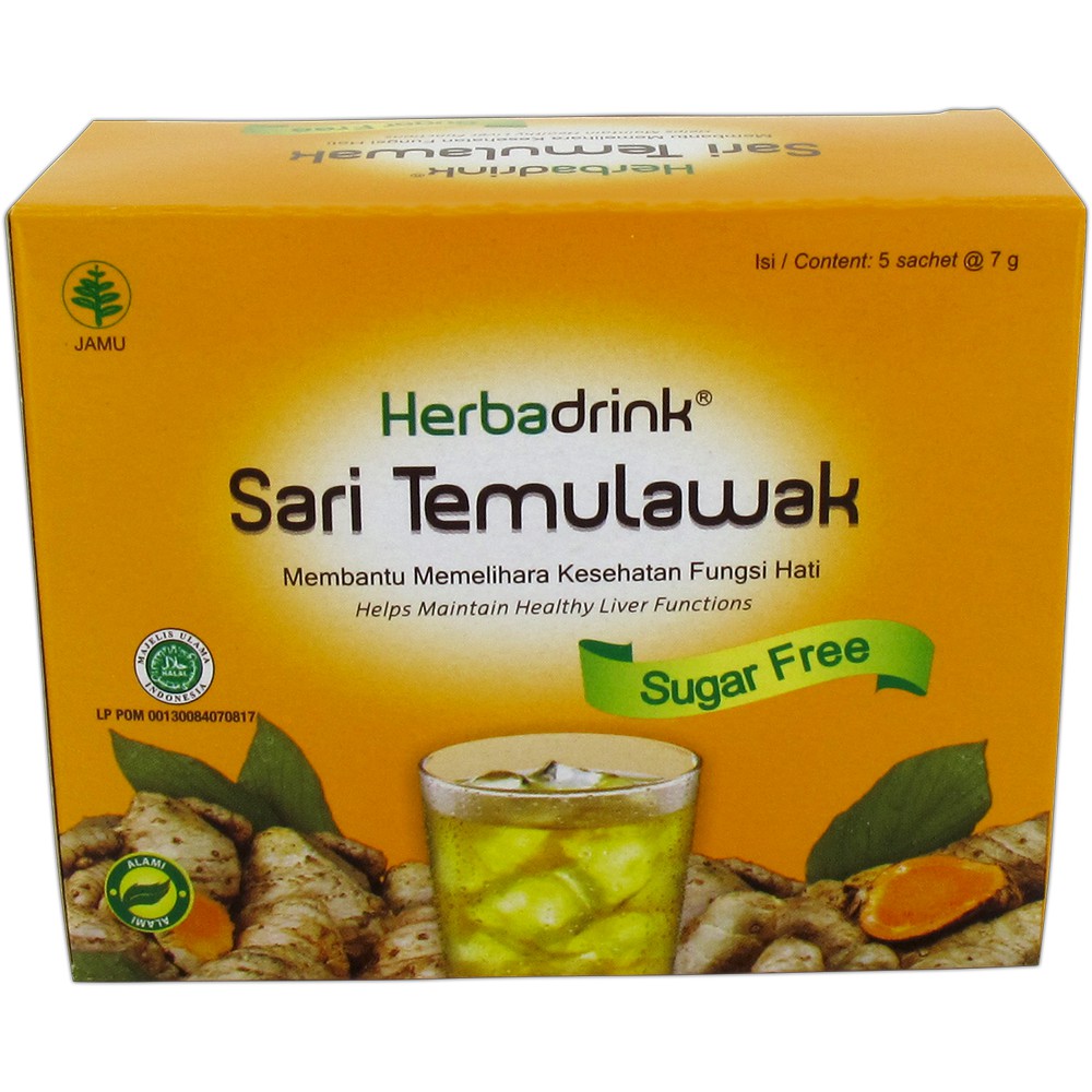 Herbadrink Temulawak Sugar Free Serbuk minuman Menjaga Fungsi Hati ...