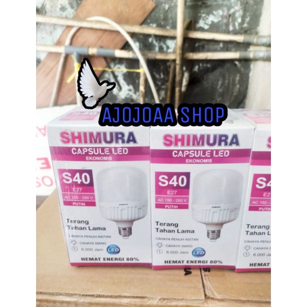 Jual Bohlam Lampu LED Kapsul 40 Watt SHIMURA Cahaya Putih | Shopee Indonesia