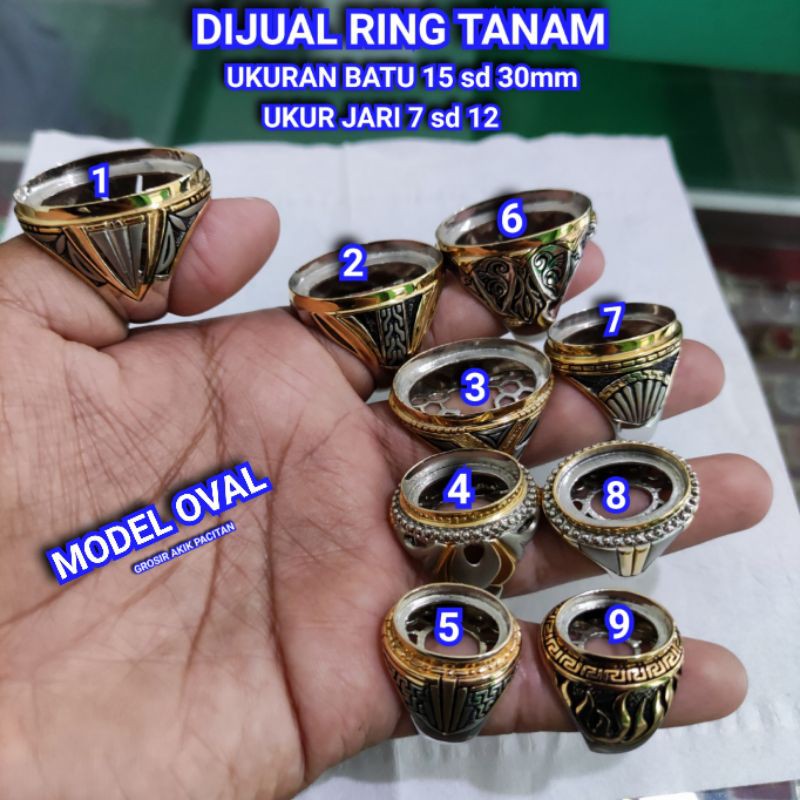 Jual RING TANAM OVAL KOMBINASI GOLD TEPER PLT HALUS DOBEL PLAT | Shopee ...