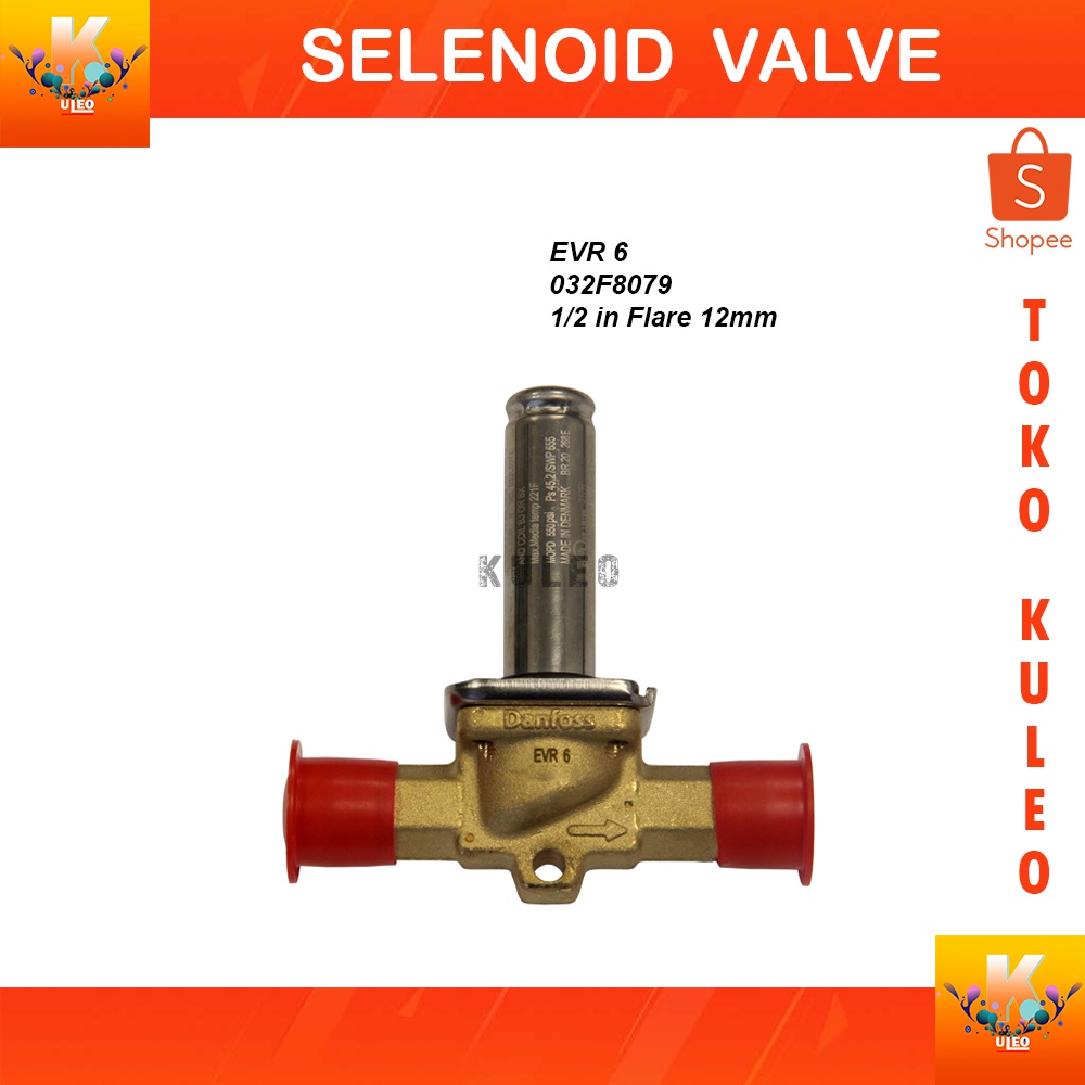 Jual Selenoid Danfoss EVR 6 - Solenoid Valve DANFOSS 1/2 " Flare ...