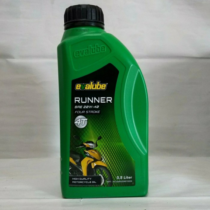 Jual OLI MESIN EVALUBE RUNNER 4T 20W-40 OLI 4T evalube runner 4t 0,8L ...