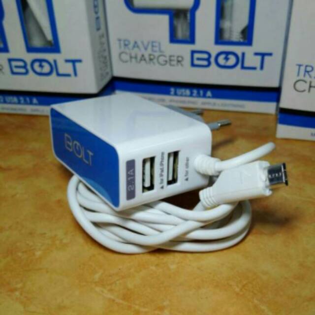 Jual Charger bolt 3 output / charger bolt real kapasitas 3in1 | Shopee ...