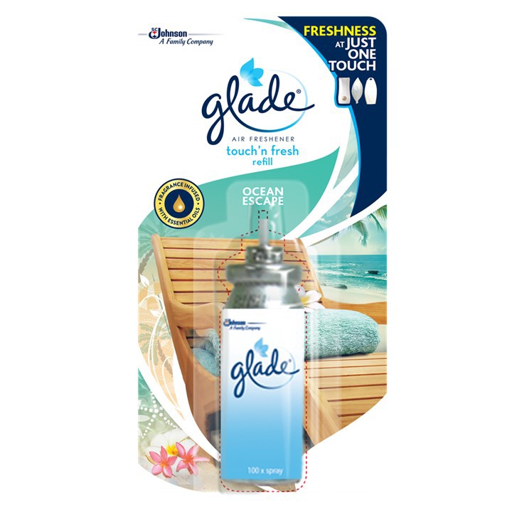 Jual Glade Touch'n Fresh Air Freshener Ocean Escape Refill 9 gr ...