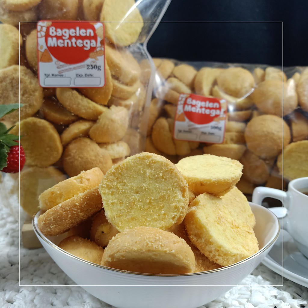 Jual Bagelen Roti kering bagelan butter 250gram | snack kiloan ...