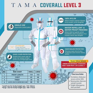 Jual Alat Pelindung Diri (APD) COVID-19 TAMA COVERALL (Level 3) LENGKAP ...