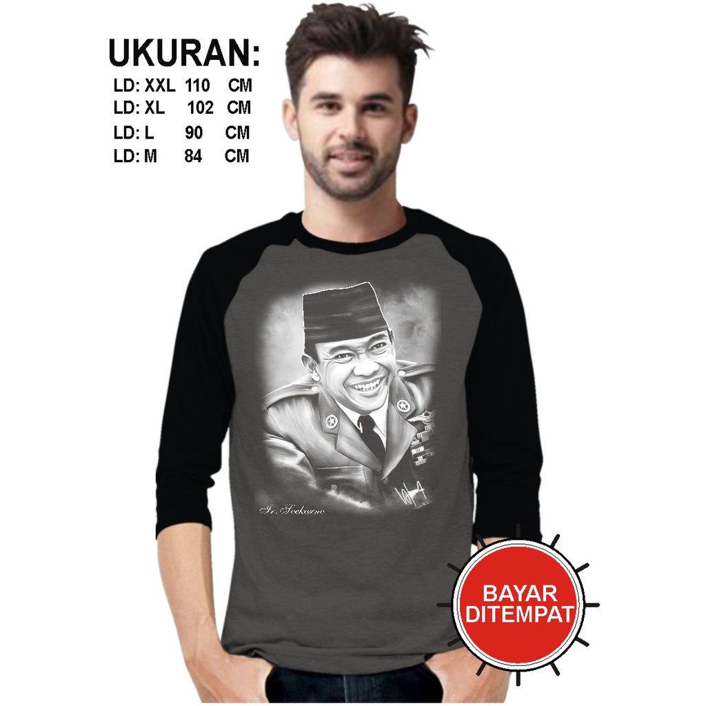 Jual KAOS REGLAN LENGAN 3/4/IR SOEKARNO/KAOS PAHLAWAN/KAOS DISTRO/KAOS ... Jual KAOS REGLAN LENGAN 3/4/IR SOEKARNO/KAOS PAHLAWAN/KAOS DISTRO/KAOS ...
