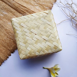 Jual Besek bambu ukuran 15 x 15 cm/ besek anyaman bambu/ besek bambu ...