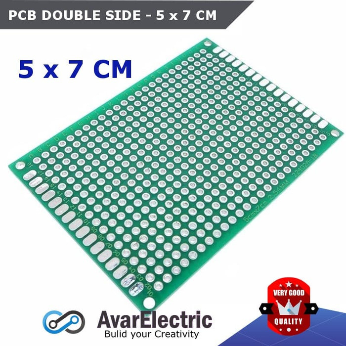 Jual PCB Dot Matrix Double Layer 5 x 7 cm Pitch 2.54 mm Dua Sisi Matrik ...