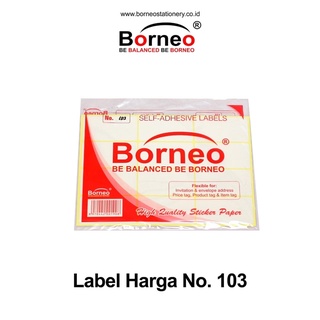 Jual label harga / label sticker / self-adhesive labels / borneo (1 ...