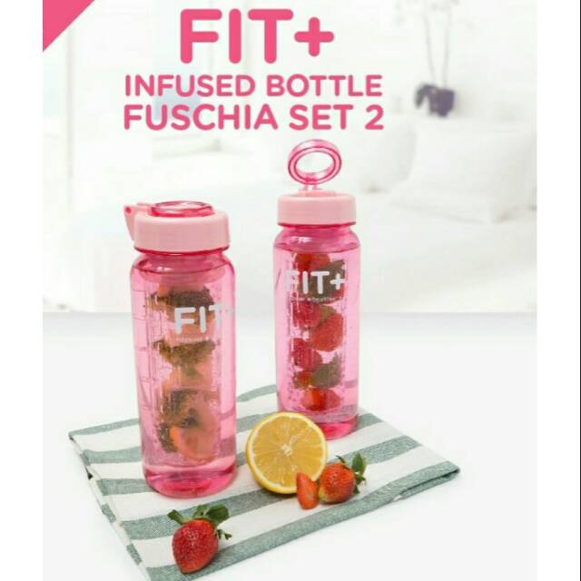 Jual Botol minum infuse water FIT+ set 2 pcs | Shopee Indonesia