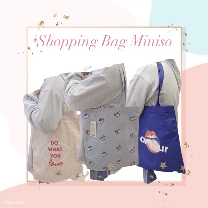 Jual MINISO SHOPPING BAG MINISO TOTE BAG MINISO TOTEBAG MINISO ...