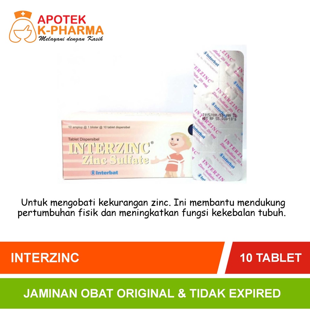 Jual Interzinc Isi 10 Tablet Obat Original Interbat | Shopee Indonesia