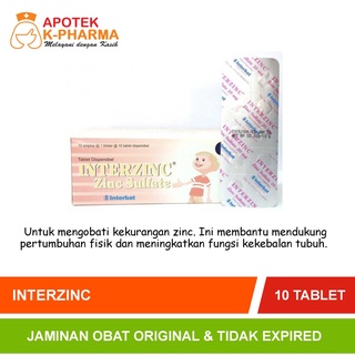 Jual Interzinc Isi 10 Tablet Obat Original Interbat | Shopee Indonesia