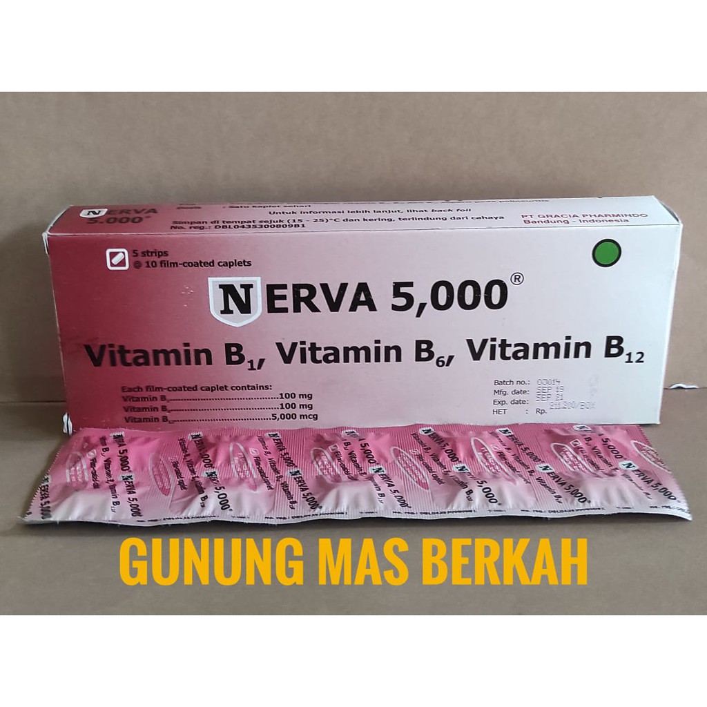Jual NERVA Nerva 5000 Kapsul - mengatasi gangguan saraf | Shopee Indonesia