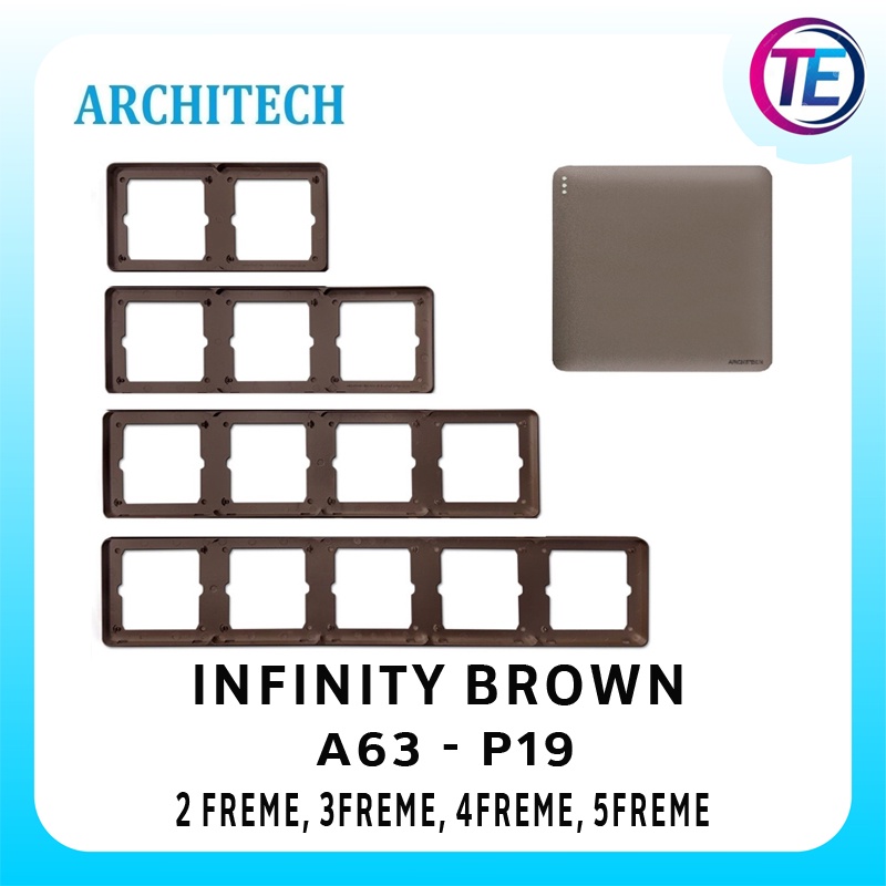 Jual Architech Infinity Brown FRAME / BINGKAI Stop Kontak / SAKLAR A63-P19 | Shopee Indonesia