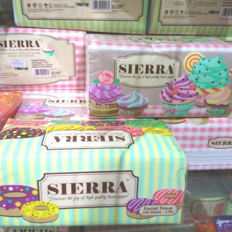 Jual Facial Tissue Sierra (250 sheet - 2 ply) | Shopee Indonesia