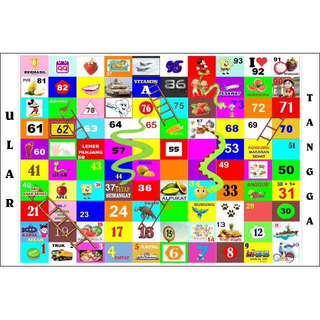 Ular tangga jumbo 2x3m +boneka dadu (termurah) | Shopee Indonesia
