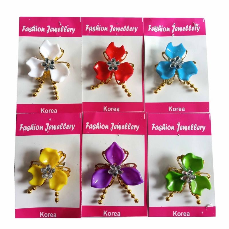 Jual Bros Pin Dada Model 3 Daun Muti Warna Cantik Dan Elegant | Shopee ...