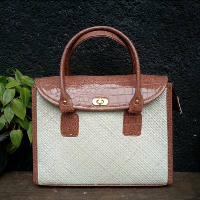 Jual Handbag Pandan Kroco Indonesia|Shopee Indonesia
