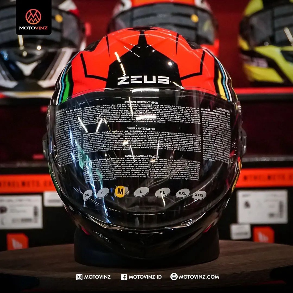 Jual Helm Modular Zeus 613C Black All Varian Original | Shopee Indonesia