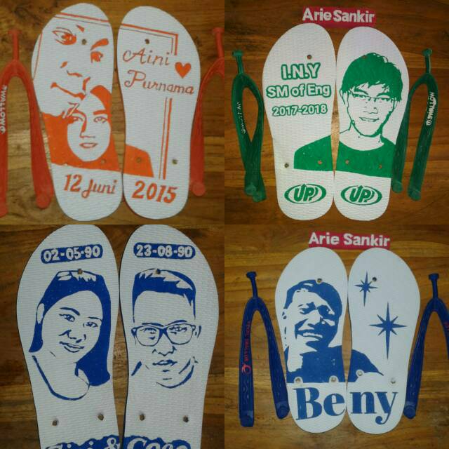 Jual Sandal ukir sketsa wajah custom | Shopee Indonesia