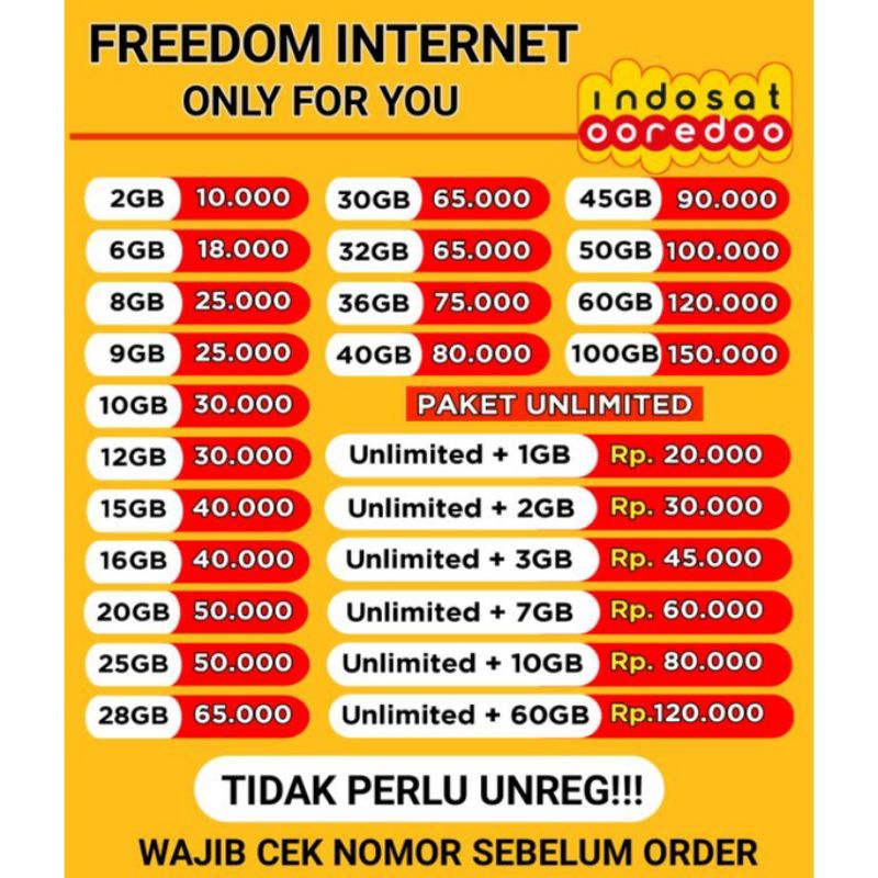 Jual INDOSAT HOT PROMO (VIA CHAT ADMIN) | Shopee Indonesia
