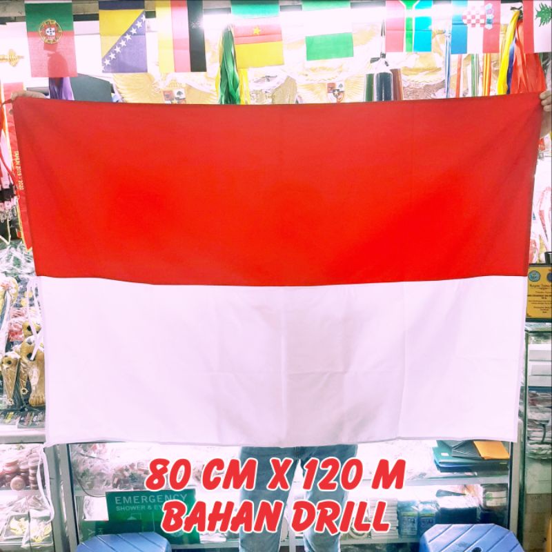 Jual Bendera Merah Putih 80 cm x 120 cm Bahan Drill ( PREMIUM ...