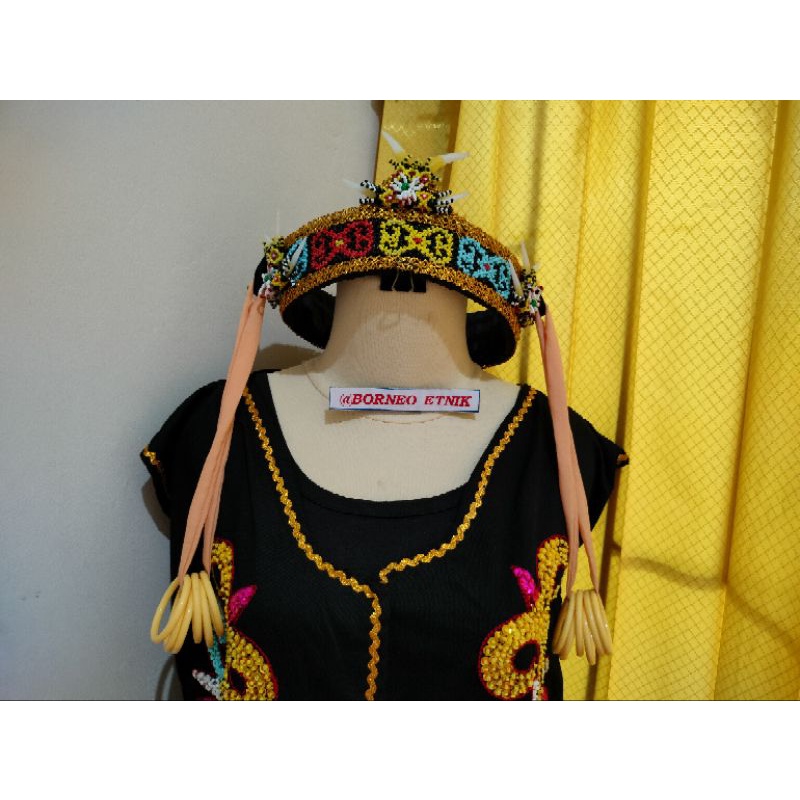 Jual topi mahkota etnik dayak Borneo aksesoris pakaian adat dayak ...