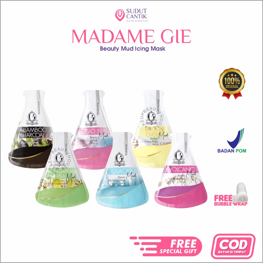 Jual Sudut Cantik - Madame Gie Masker Beauty Mud Icing Mask | Mini Ready Peel Off Mask Original ...
