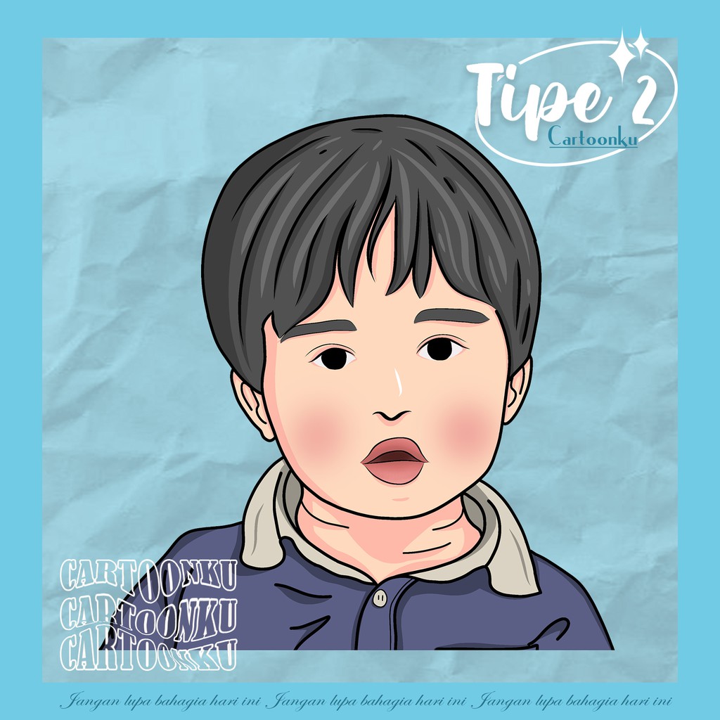 Jual (SOFTFILE) ILUSTRASI WAJAH, DESAIN KARTUN MURAH, ILUSTRASI DIGITAL ...