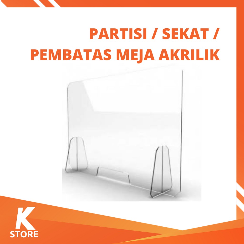 Jual PARTISI / SEKAT / PEMBATAS MEJA AKRILIK TABLE DIVIDER KASIR ...
