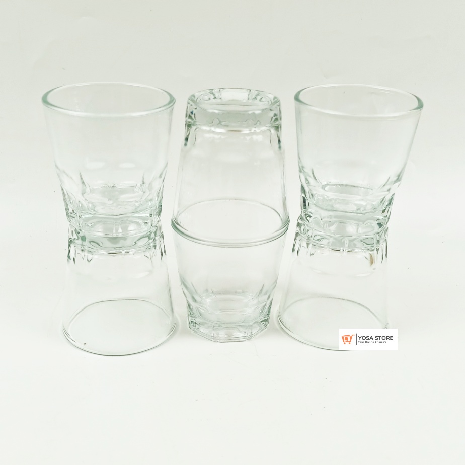 Jual Gelas Sloki Kaca Gelas Lilin Kecil Tebal Model SJU70 - 6 Pcs ...