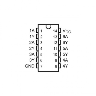Jual 74LS04 7404 NOT GATE DIP14 IC GERBANG NOT TTL | Shopee Indonesia