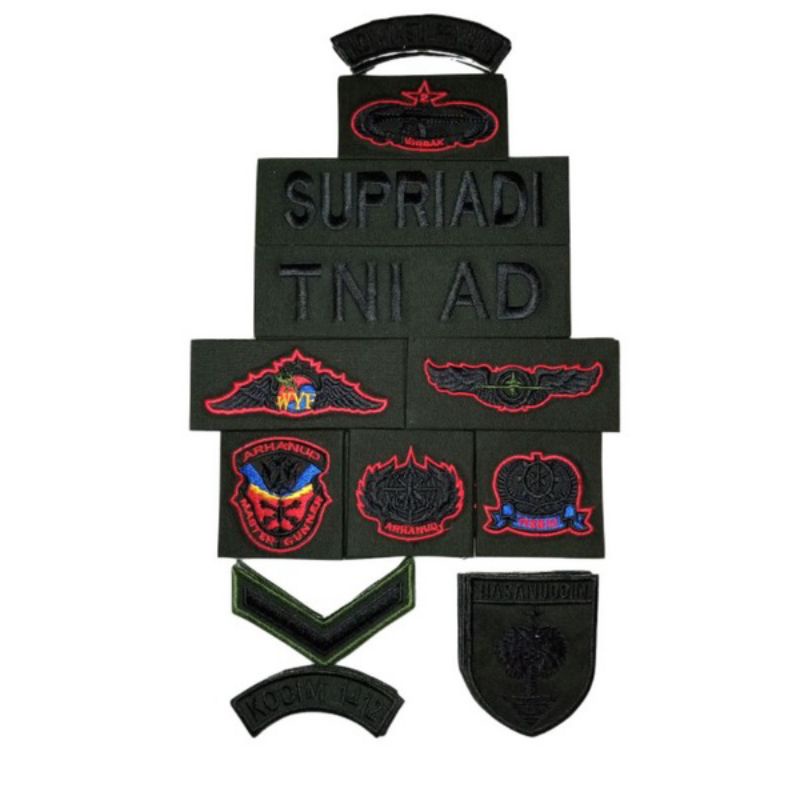Jual papan nama dan atribut baju pdl tni ad sudah pakai mika | Shopee Indonesia