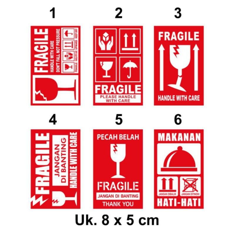 Jual STICKER FRAGILE AGAR BARANG AMAN DI PENGIRIMAN (HANYA UNTUK ...