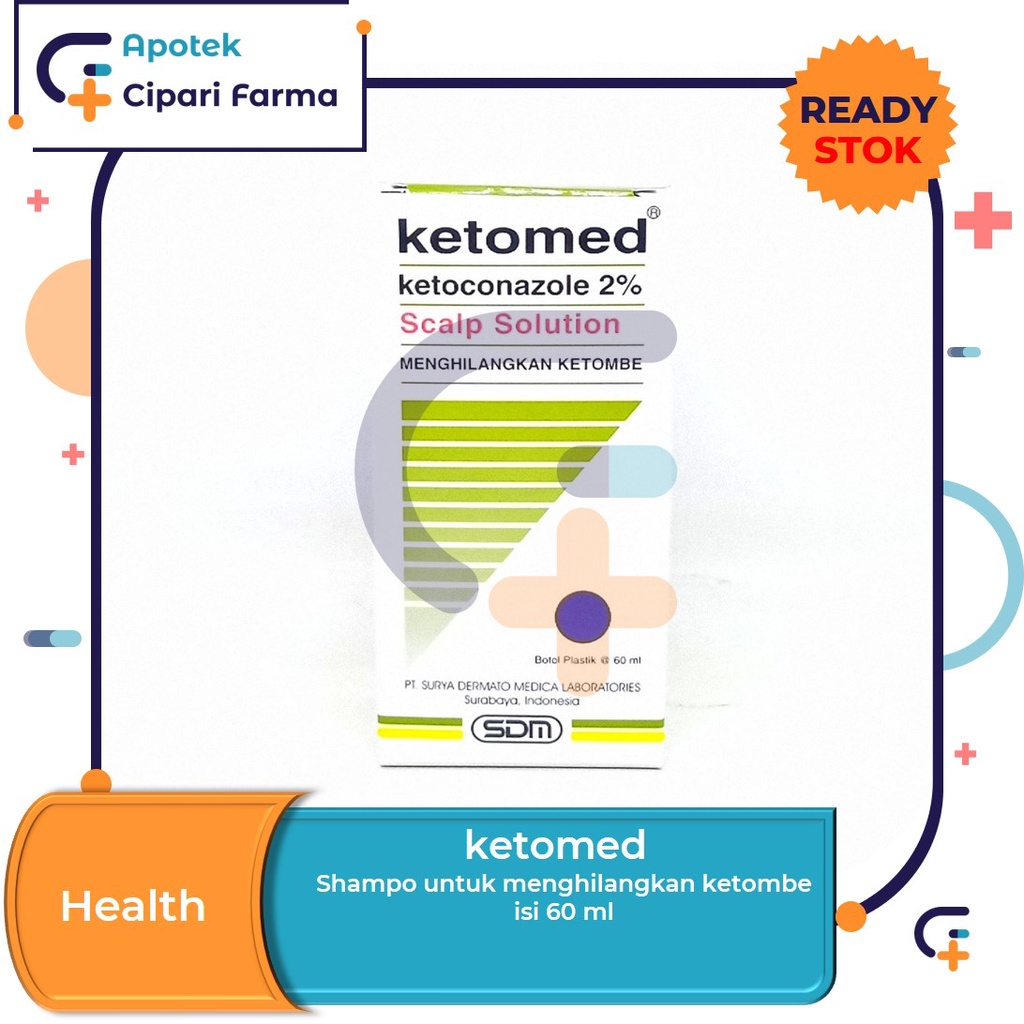 Jual Ketomed SS 2% Shampo Anti Ketombe | Anti Jamur isi 60ml Indonesia ...