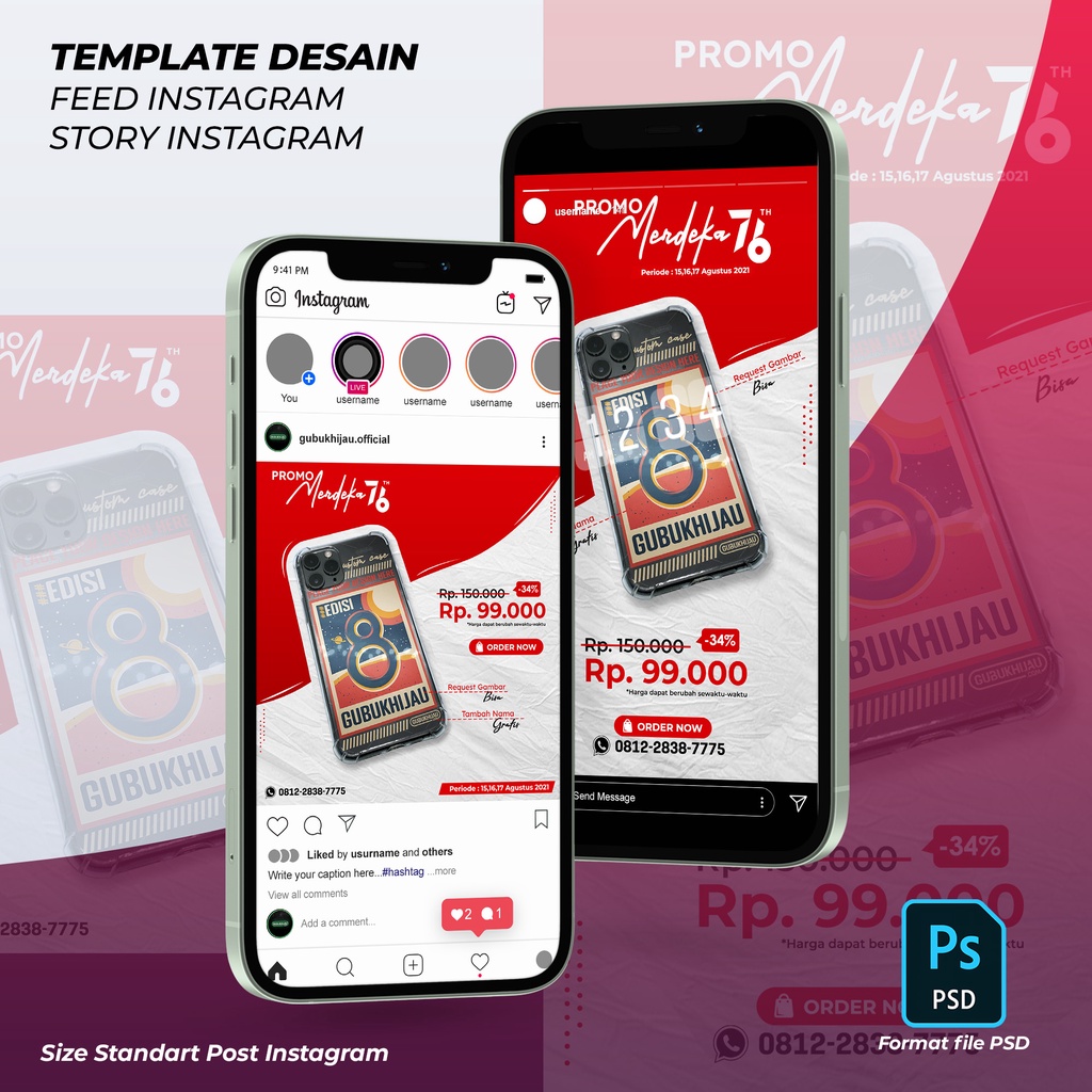 Jual Template Desain Promosi Instagram Post | Shopee Indonesia