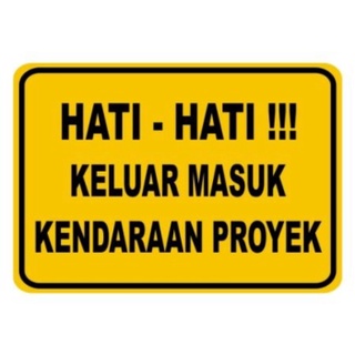 Jual Rambu Keluar Masuk Kendaraan Proyek 90X60cm | Shopee Indonesia