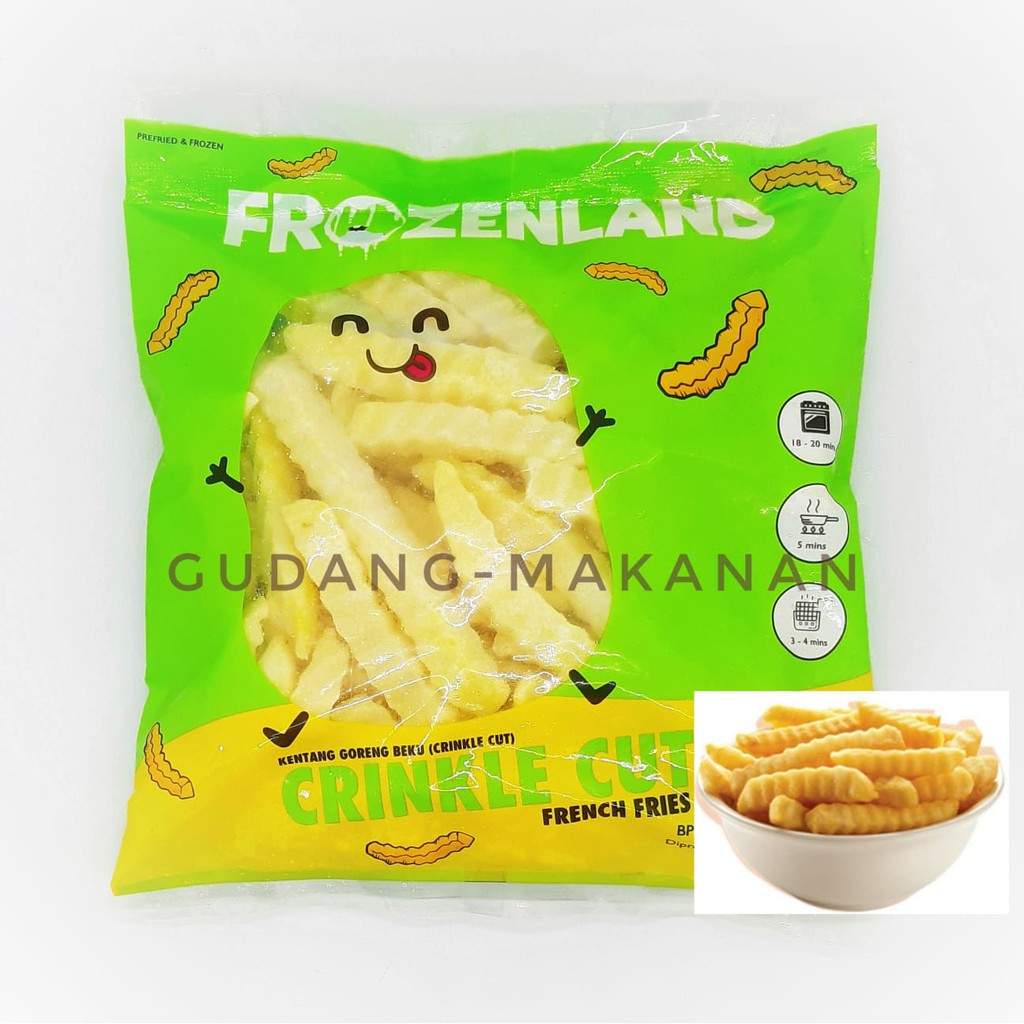 Jual Kentang Goreng / Crinkle Cut French Fries Frozenland 500 gr ...