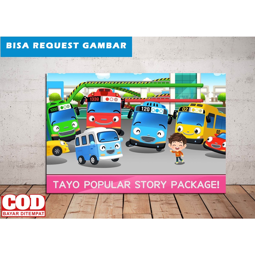 Jual Poster Tayo /Hiasan Dinding Kayu mdf 9mm 20x30 cm/Wall Decor ...
