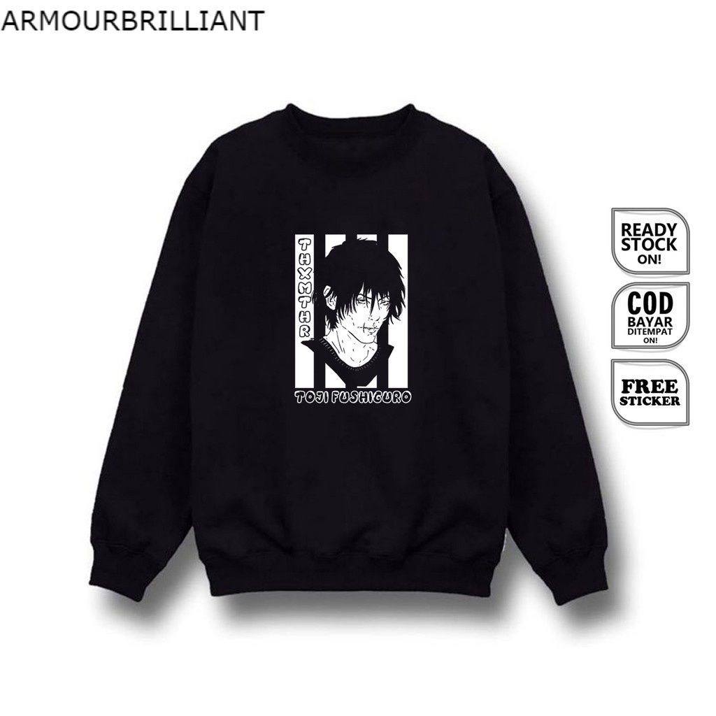 Jual SWEATER CREWNECK TOJI FUSHIGURO JUJUTSU KAISEN ANIME MANGA SATORU ...