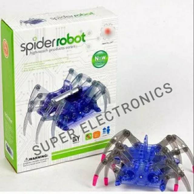 Jual Spider Robot DIY Warna Biru Mainan DIY Robot Laba Laba Rakit Sendiri | Shopee Indonesia