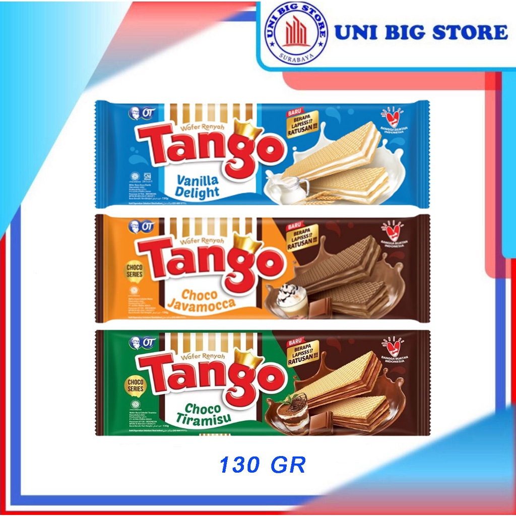 Jual Tango Wafer 130 gram Choco Tiramisu Vanilla Java Mocca Coklat ...