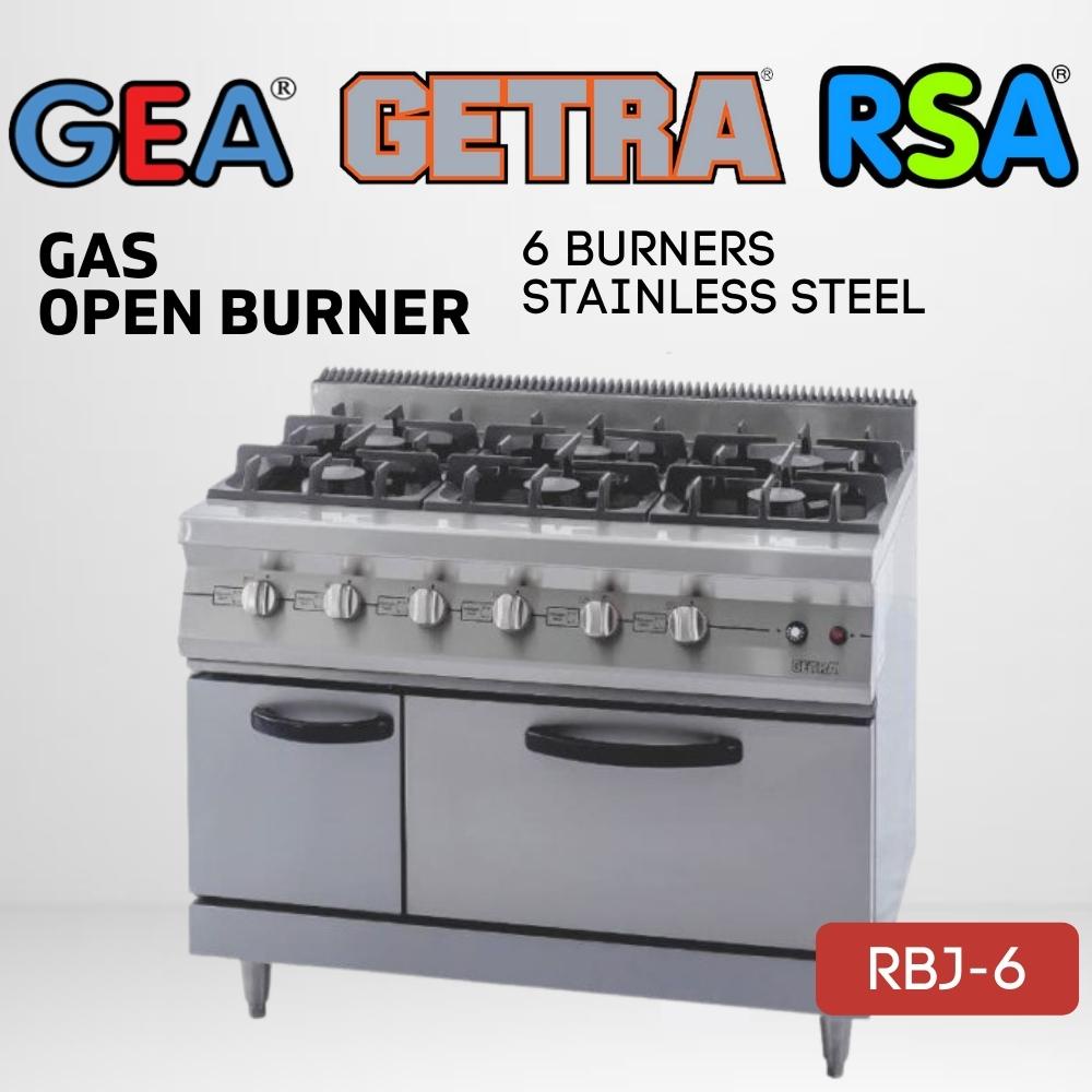 Jual GAS OPEN BURNER GETRA RBJ-6 KOMPOR OVEN STAINLESS 6 TUNGKU RBJ 6 ...