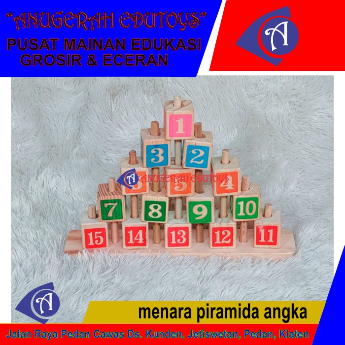 Jual Mainan edukasi menara balok piramida Angka | Shopee Indonesia
