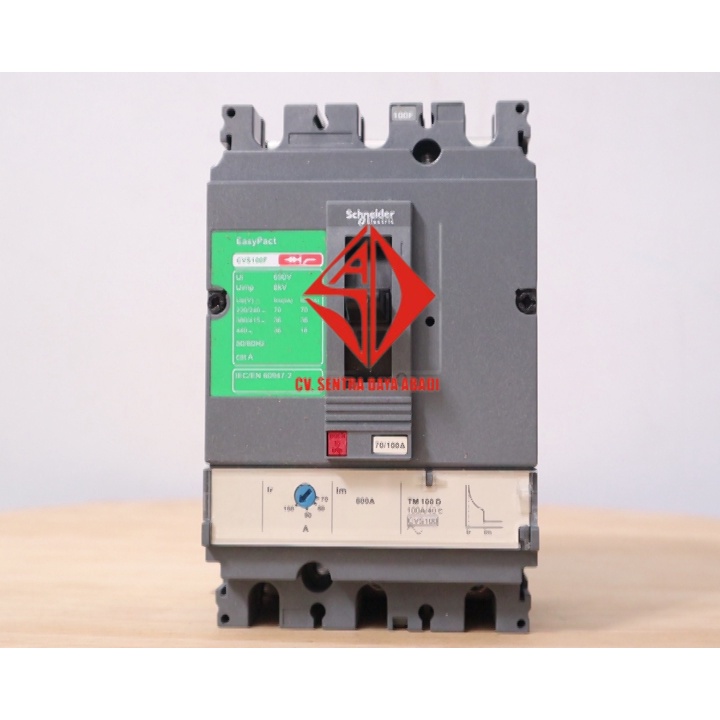 Jual SCHNEIDER MCCB CVS100F 3P 100A TM 100 D LV510337 | Shopee Indonesia