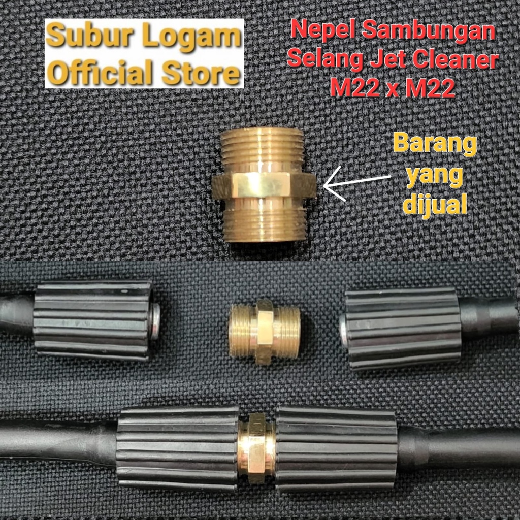 Jual Nepel Drat M22 x M22 untuk Sambungan Selang Jet Cleaner Drat 22mm | Shopee Indonesia