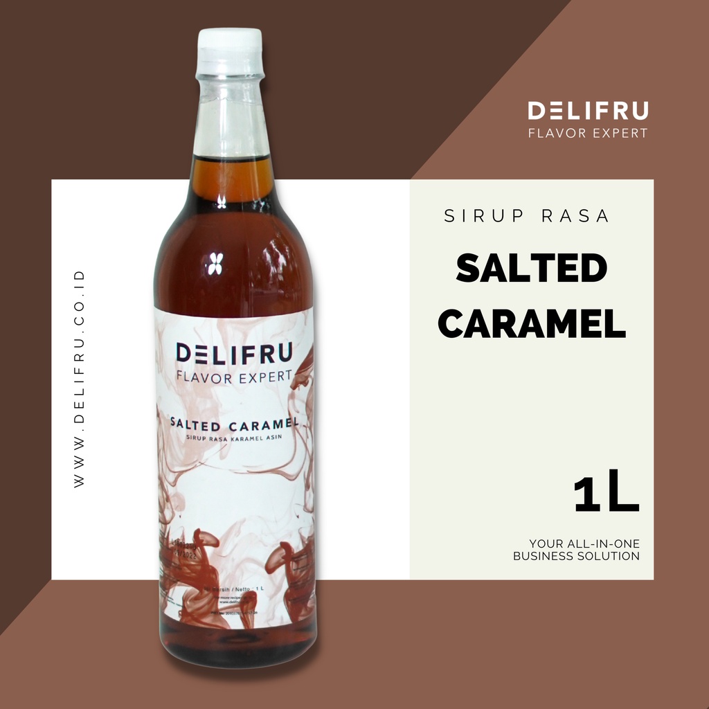 Jual Syrup Salted Caramel Delifru 1 Liter Sirup Karamel Asin Premium